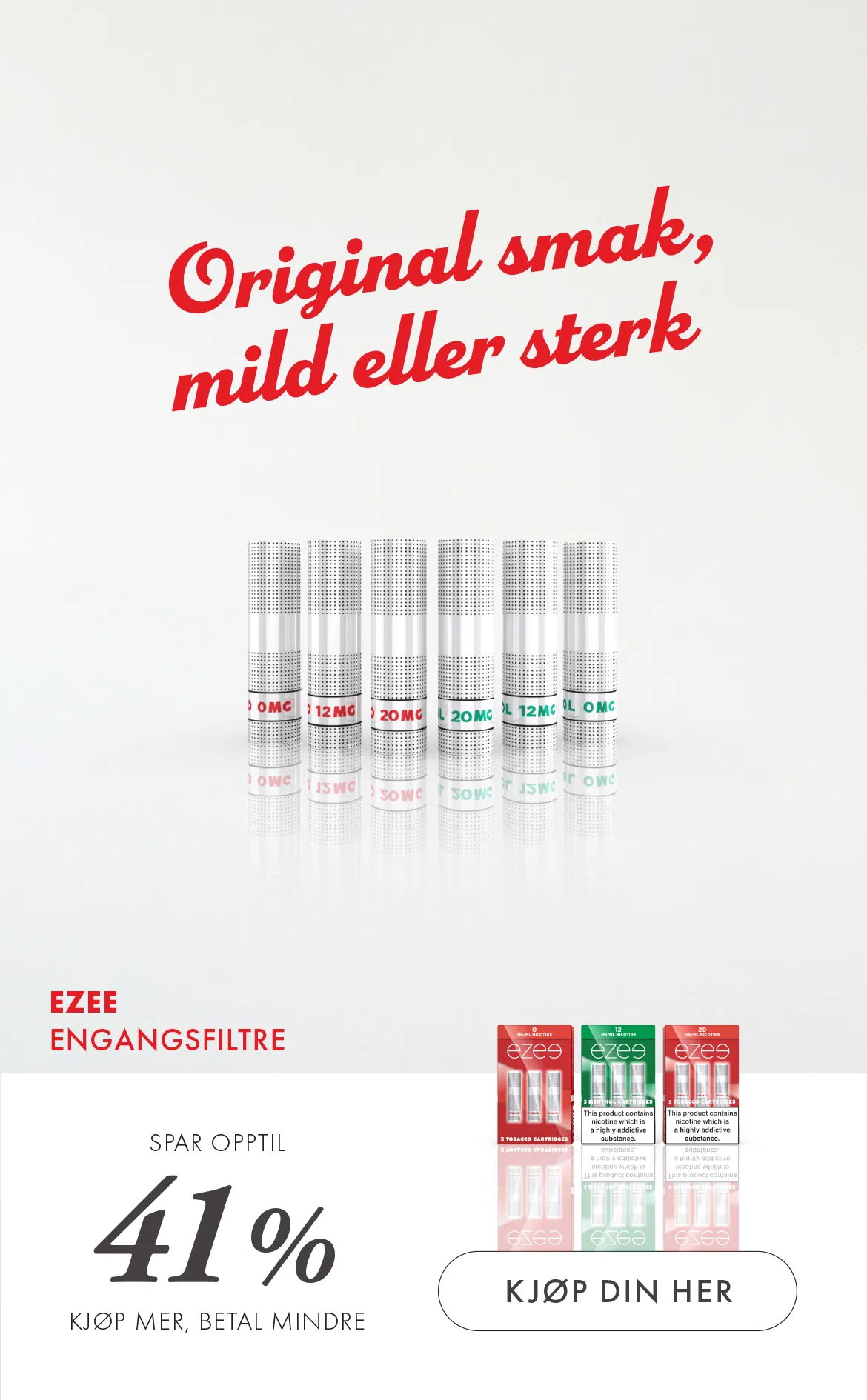 Engangs Vape med og uten Nikotin | E-sigarett Norge | Ezee