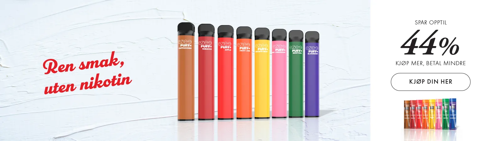 Engangs Vape med og uten Nikotin | E-sigarett Norge | Ezee